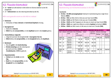 Graad 8 Ebw Ekonomierek Opsommings Kwartaal 2 Ken And Verstaan