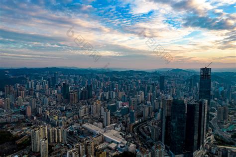 贵州贵阳日出彩霞航拍摄影图图片 包图网企业站