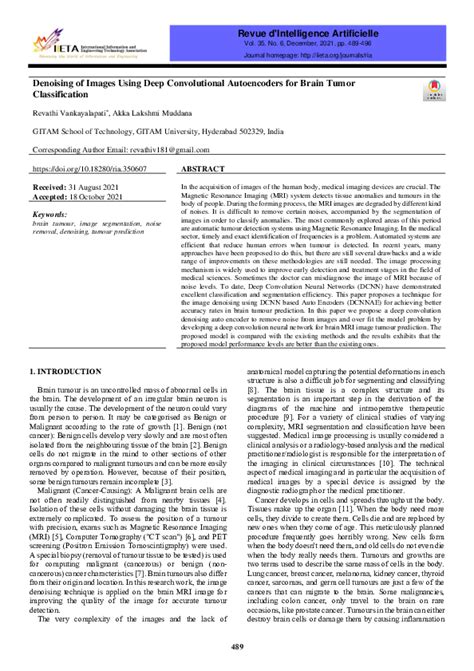 Pdf Denoising Of Images Using Deep Convolutional Autoencoders For