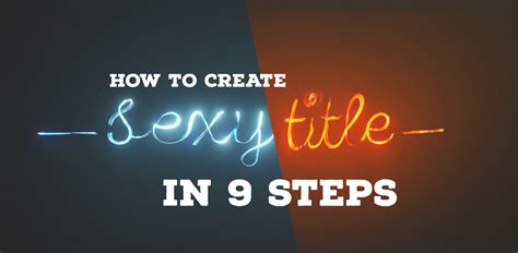 Create Energy Titles In 9 Steps BlenderNation