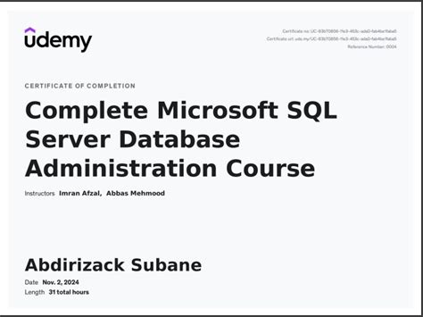 Abdirizack Subane On Linkedin Congratulations On Completing The Course