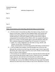 Part Lsp Docx Elisabeth Spielvogel LSP Individual Assignment Part Part Part