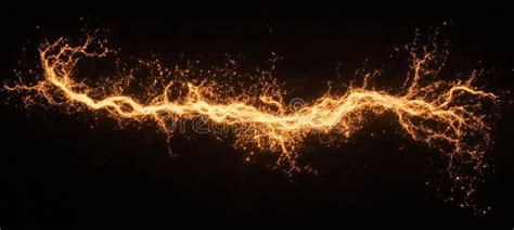 Abstract Background With Sparkling Fluid Dynamic Swirls Golden Sparkle Particles Flow On Black