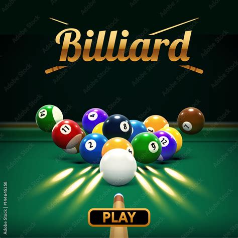 Poster Billiard Table Front View Balls Sport Theme Wall Art Ukposters
