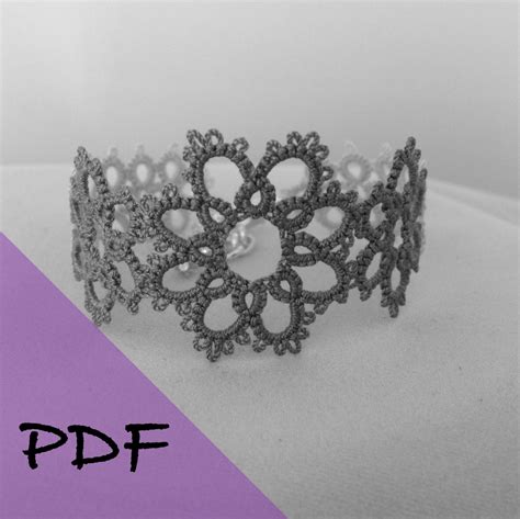 Pdf File Shuttle Tatting Pattern For Simple Beauties Bracelet Etsy