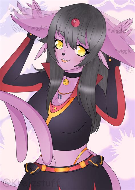 Commission Anthro Pokemon Espeon By Krejzz On Deviantart
