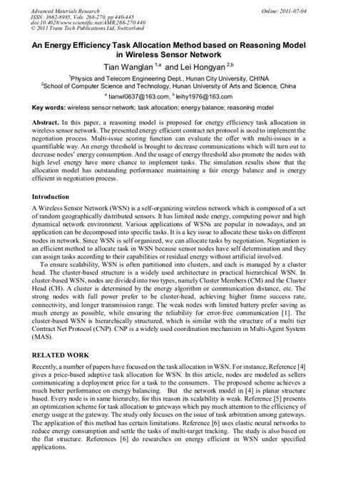 An Energy Efficiency Task Allocation Method Based On Reasoning Model In Wireless Sensor Network