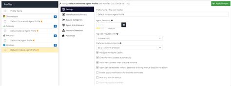Configuration Options For The Windows Agent Type Help Unified Security Service