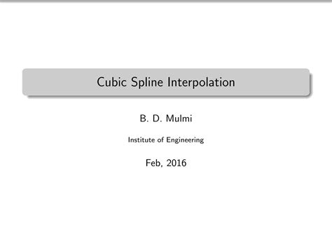 Solution Cubic Spline Interpolation Studypool