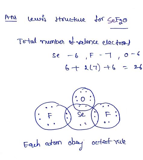Solved Draw Lewis Structures A Draw A Lewis Structure For SeF In Course Hero