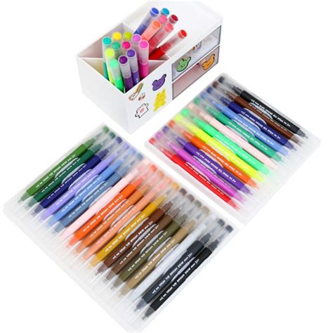 Dual Tip Art Markers 12 24 36 Colors Calligraphy W Vicedeal