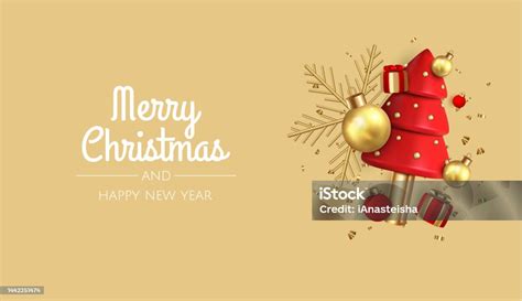 크리스마스 밝은 트리입니다 새해 복 많이 받으세요 그리고 메리 크리스마스 개체 눈송이 크리스마스 공의 현실적인 3d 디자인 벡터 그림 12월에 대한 스톡 벡터 아트 및 기타