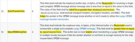 DataTransferSize Must Equal To MaxSPDMmsgSize When CHUNK CAP Not