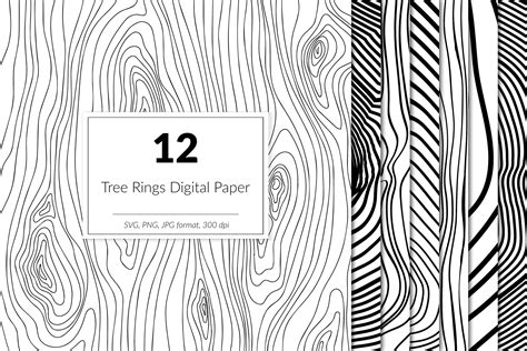 Tree Rings Svg Digital Paper Graphic By Northseastudio Creative Fabrica