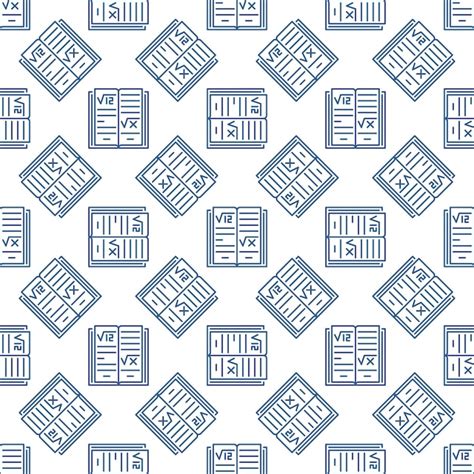 Premium Vector Mathematics Book Vector Math Education And Learning Concept Outline Seamless