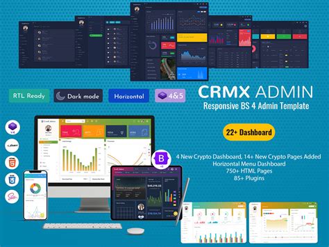 Premium Admin Template With Bootstrap 5 Admin Dashboard Crmx