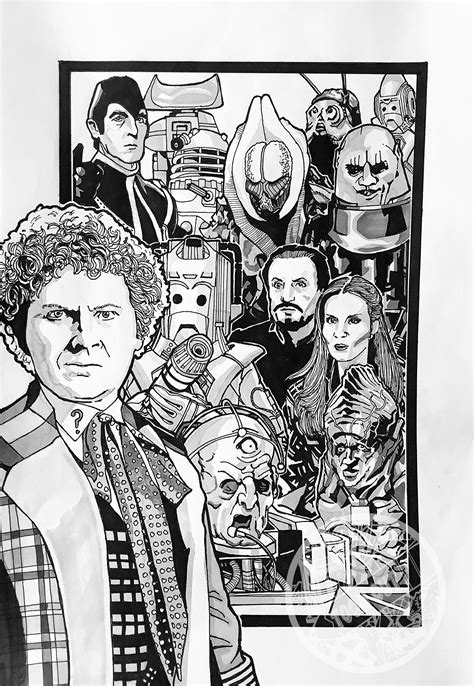 The Sixth Doctor Colin Baker Art By Me Rdoctorwho