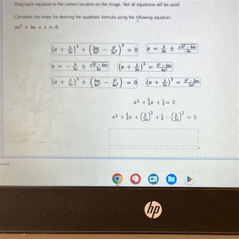 Drag Each Equation To The Correct Location On The Image Not All