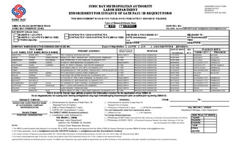 gatepass endorsement request form rev06 061022 rn pdf access