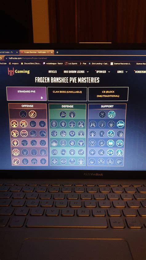 Frozen Banshee Masteries R Raidshadowlegends