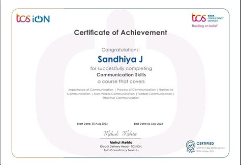 Sandhiya J On Linkedin Tcsion Tcsdigital