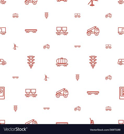 Traffic Icons Pattern Seamless White Background Vector Image