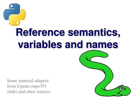 Ppt Reference Semantics Variables And Names Powerpoint Presentation