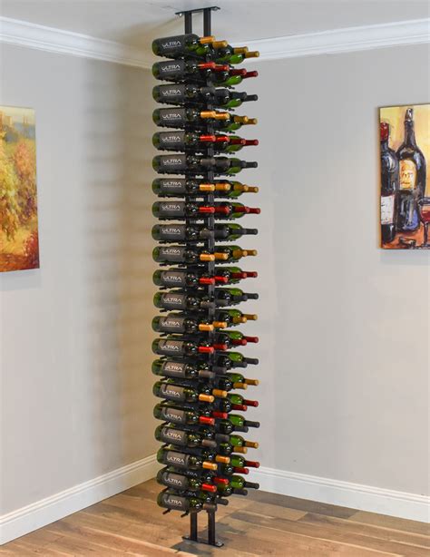 Floor To Ceiling Metal Floor Standing Wine Rack Ultra Wine Racks