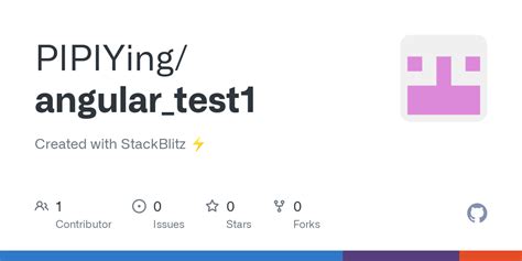 github pipiying angular test1 created with stackblitz ⚡️