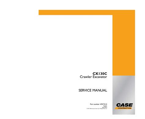 Case Cx130c Excavator Workshop Repair Service Manual Pdf Download Service Repair Online Manual