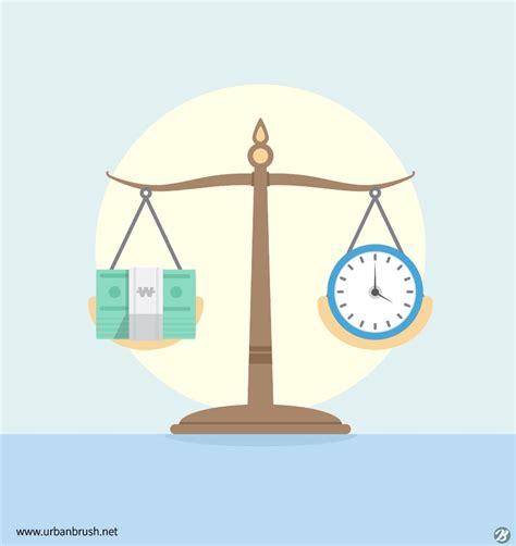 시간과 돈 저울 일러스트 Ai 다운로드 Download Time And Money Vector 어반브러시
