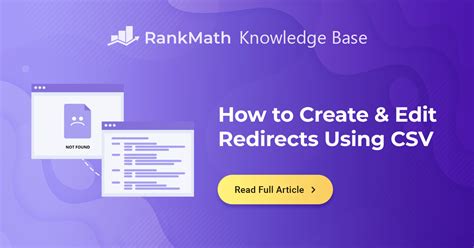 How To Create And Edit Redirects Using Csv Rank Math