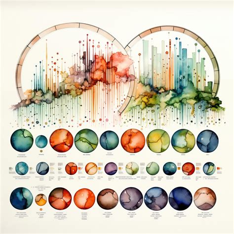 Premium Vector Watercolor Vector Analytics Icons On White Background