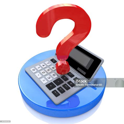 계산기와 계산 및 문제에 관련 하는 정보 디자인에 물음표 3 차원 일러스트 레이 션 0명에 대한 스톡 사진 및 기타 이미지