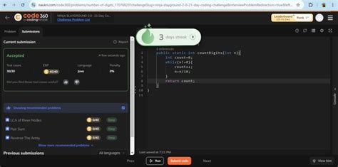 Arunadevi M On Linkedin Codingninjas Ninjaplayground Ninjaplaygroundchallenge 21dayschallenge