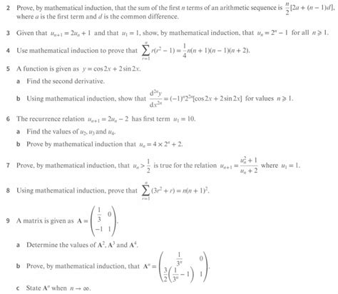 9231 Fp1 Induction Maths With David