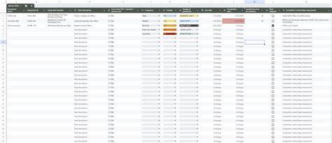 Planned Preventive Maintenance Schedule Template Excel