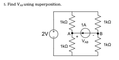 Solved 5 Find Vab Using Superposition