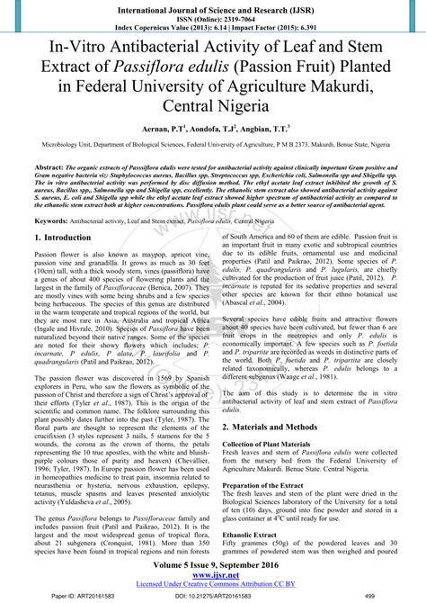 Pdf Invitro Antibacterial Activity Of Leaf And Stem Extracts Of
