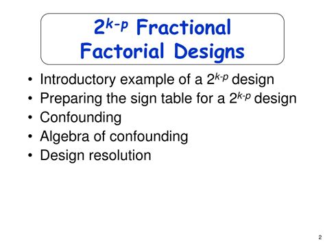 Ppt Fractional Factorial Designs For Performance Analysis Powerpoint