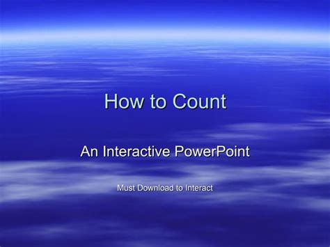 How To Count Ppt