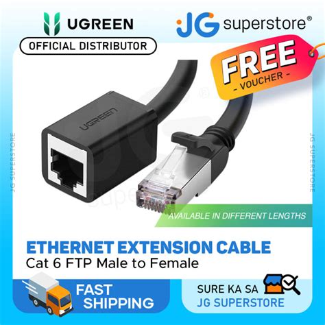 UGREEN 1 Meter 2 Meter 3 Meter 5 Meter Cat6 FTP RJ45 Male To Female Ethernet Network