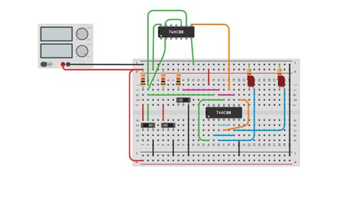 Circuit Design D Flip Flop Using Sr Flip Flop Tinkercad