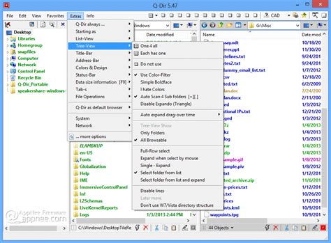 q dir make file folder management to the summit appnee freeware group