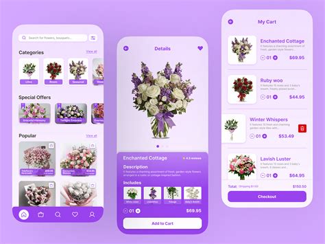 Flower Delivery App Screens Ui Ux Design Uiux Flowerdeliveryapp
