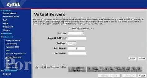 Simple ZyXEL P 330W EE Router Port Forwarding Instructions