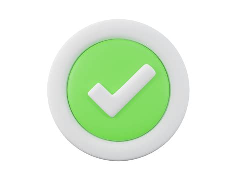 3d Rendering Correct Icon Minimal 22532256 Png