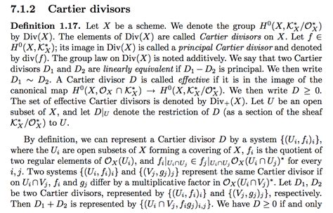 Algebraic Geometry Questions About The Definition Of A Cartier