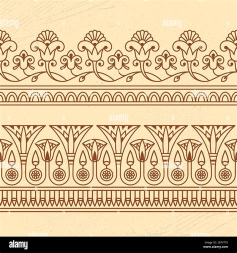 Seamless Vector Illustration Based On The Egyptian National Ornament