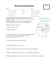 Rotational Kinematics Pdf Rotational Kinematics Score Name Date X Xo Vo T At V Vo